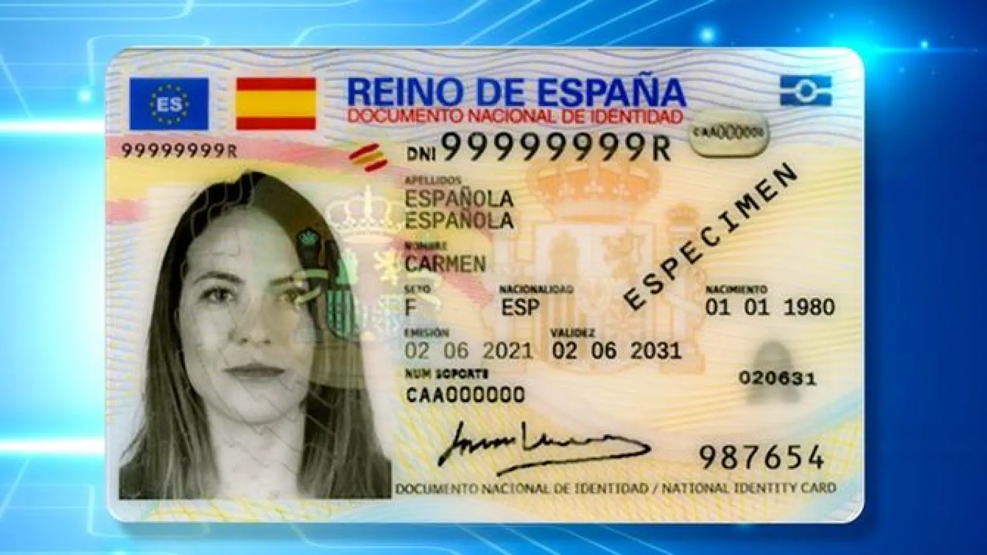 Qué es el número de soporte del DNI