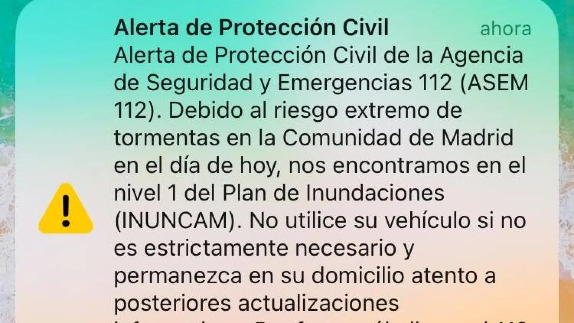 La Comunidad de Madrid envía por primera vez una alerta masiva a sus ...