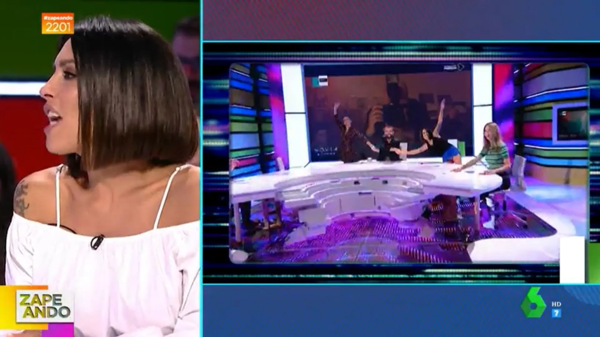 Lorena Castell enseña por error la ropa interior en 'Zapeando': "Lo ...