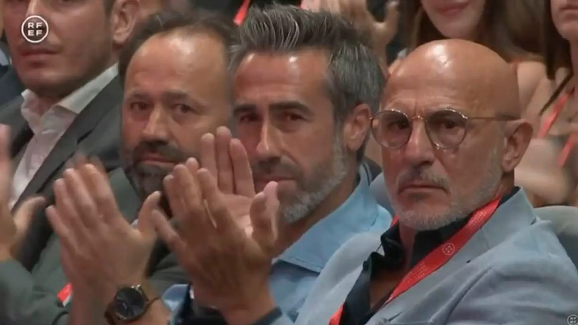 Los polémicos aplausos de Vilda y Luis de la Fuente al discurso de Rubiales