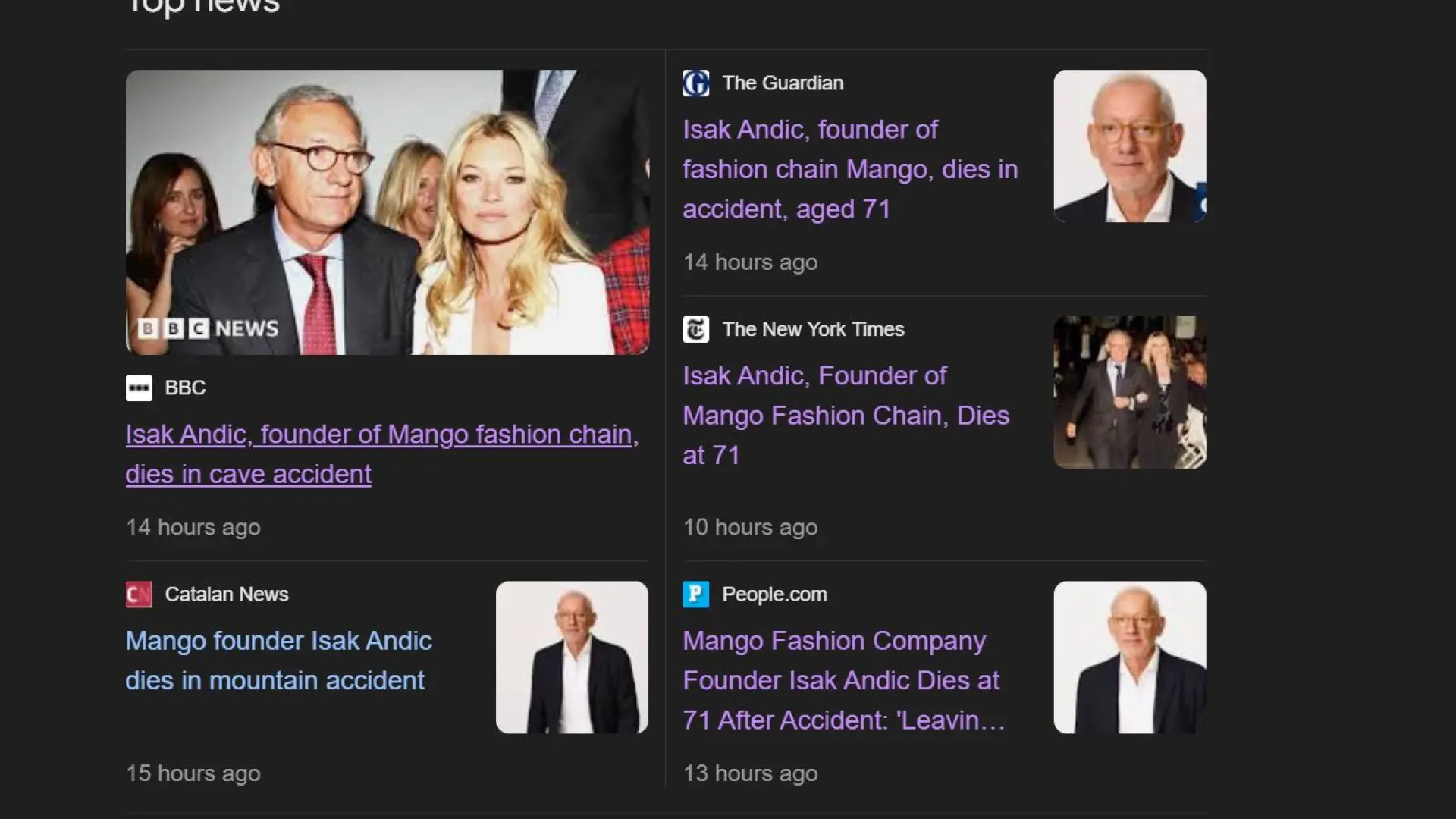 Foto: Isak Andic, en la prensa internacional | Así recoge la prensa ...