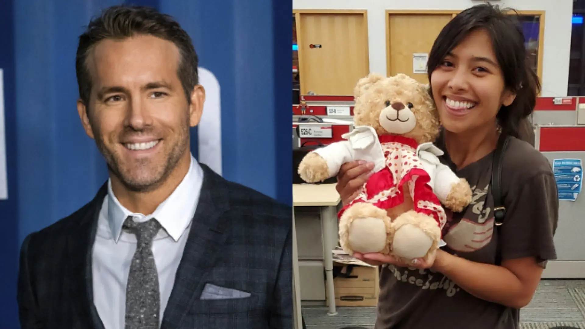 Ryan Reynolds recupera el oso de peluche robado por el que ofreció una ...