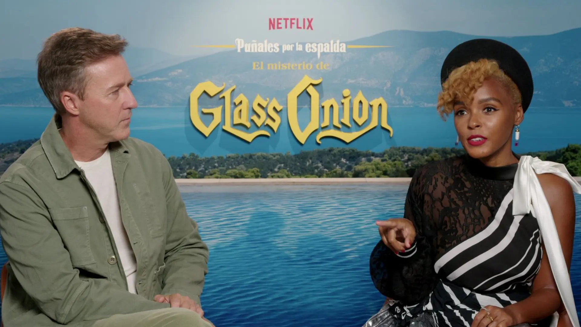 Edward Norton Janelle Monáe Puñales por la espalda El misterio Glass Onion