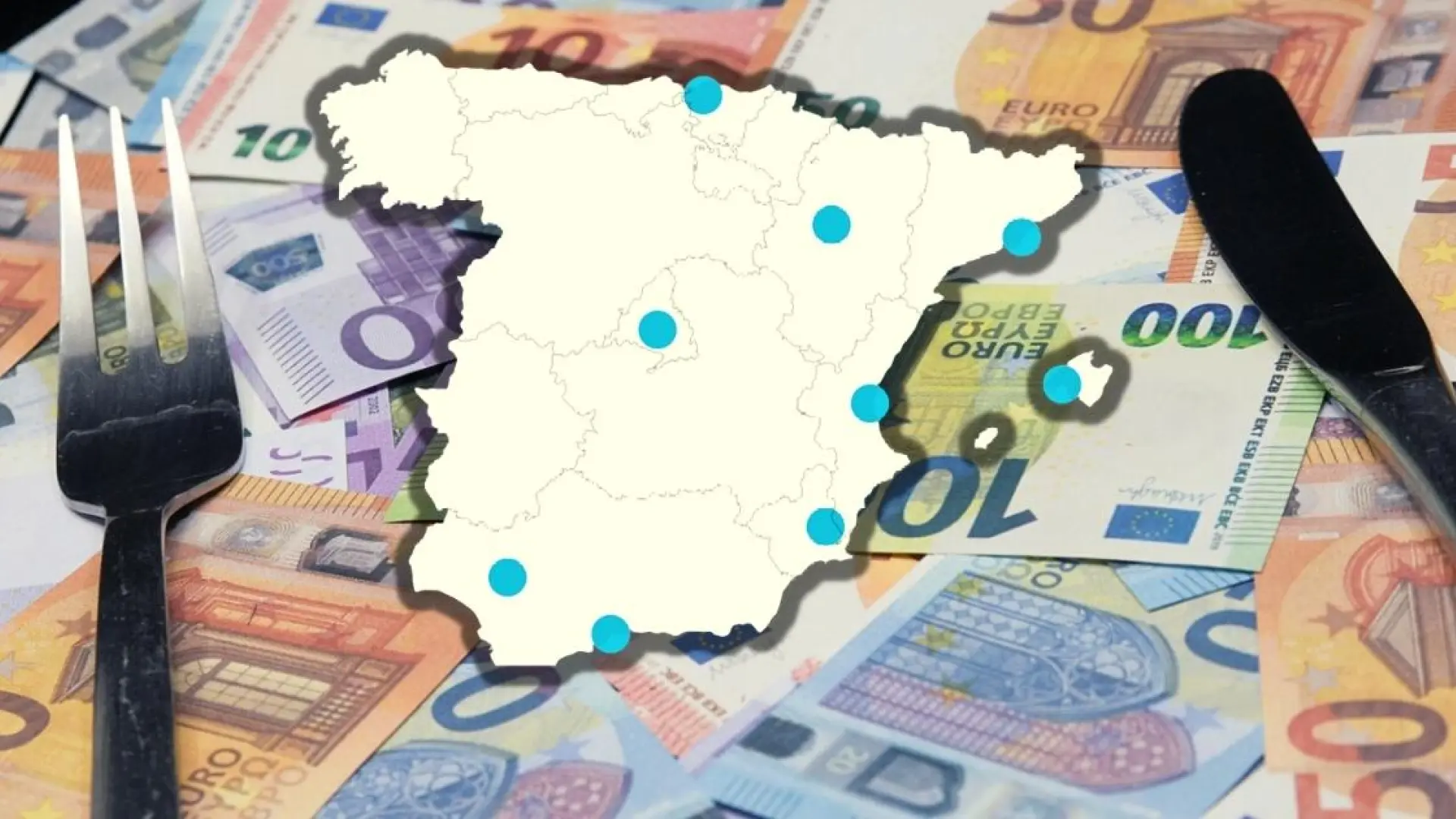 El mapa del precio del menú del día en las principales ciudades ...