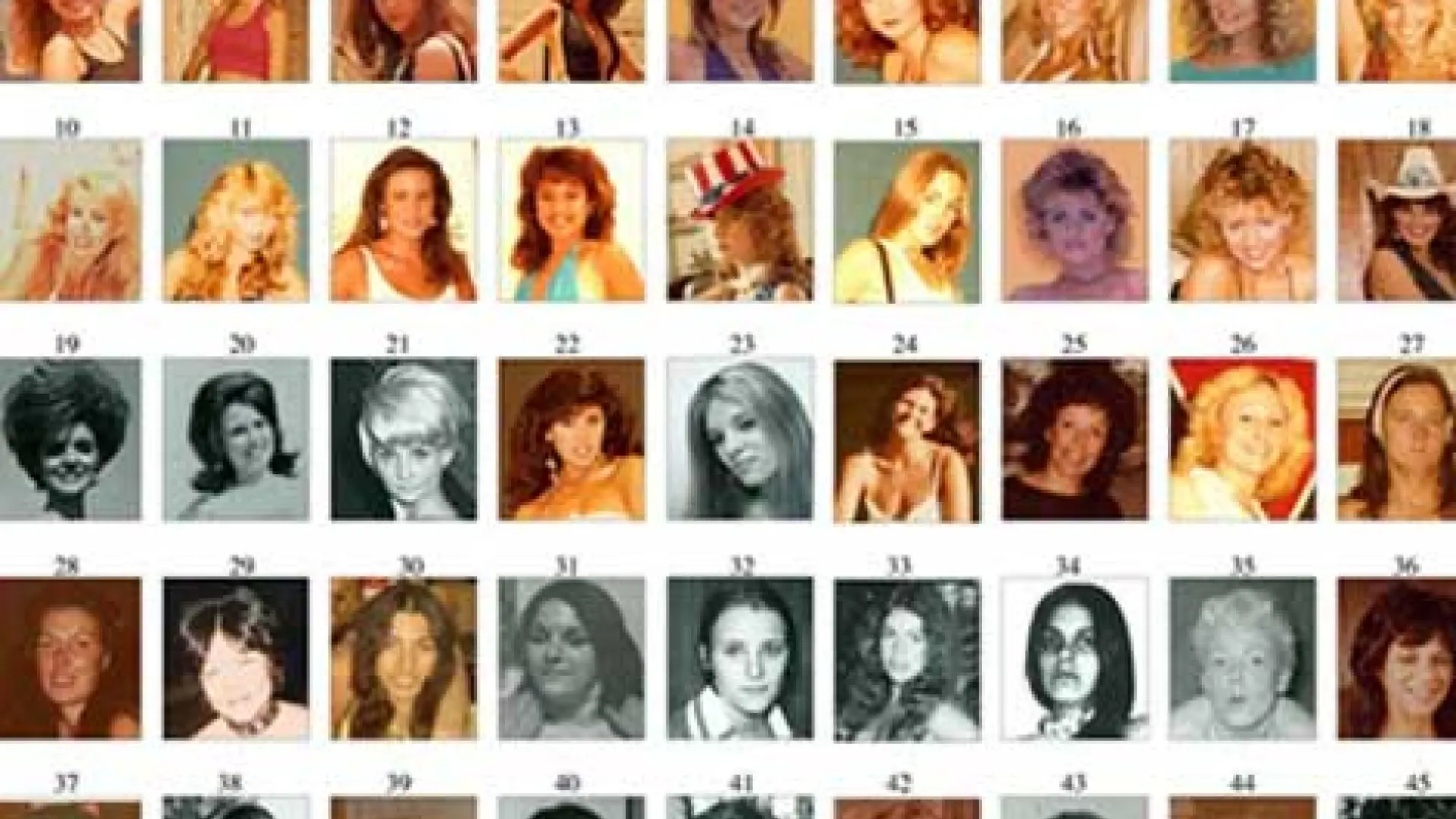 La policía de Los Angeles publica un cartel con 50 modelos fotografiadas por un asesino en serie