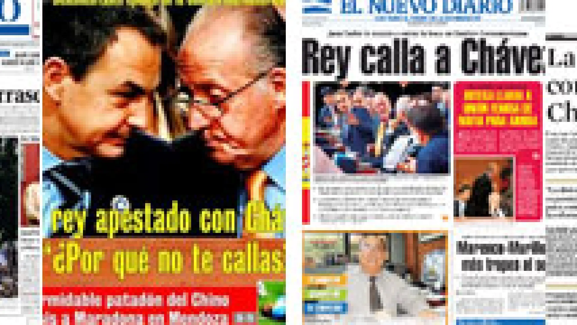 "El Rey, apestado con Chávez"