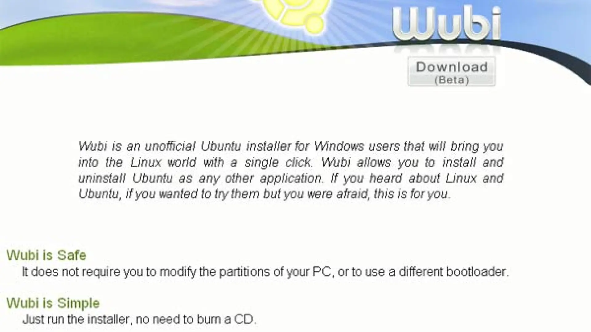 Wubi hace Linux aún más fácil