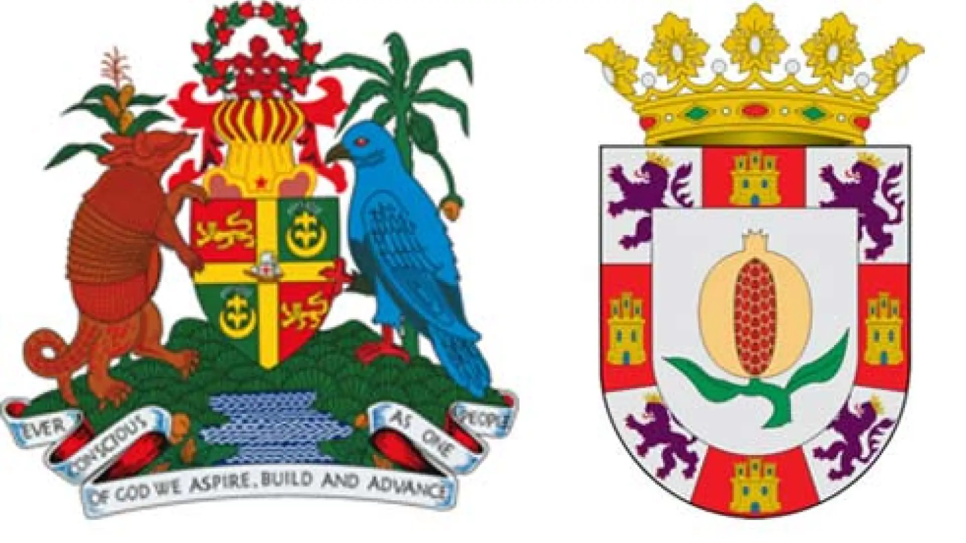 El Gobierno de Ceuta coloca el escudo de un país caribeño en lugar del ...