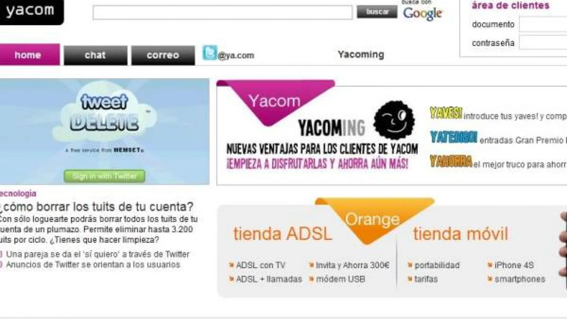 Orange deja de comercializar su segunda marca de Internet, Ya.com, para ...