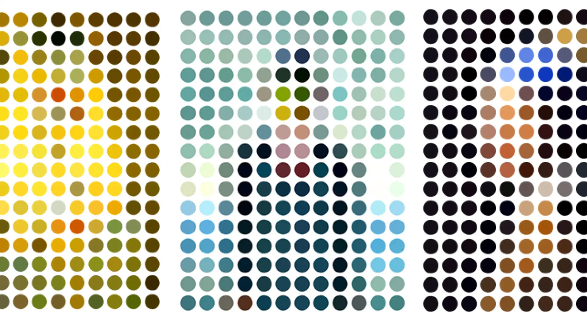 Obras de arte reinterpretadas con 140 círculos