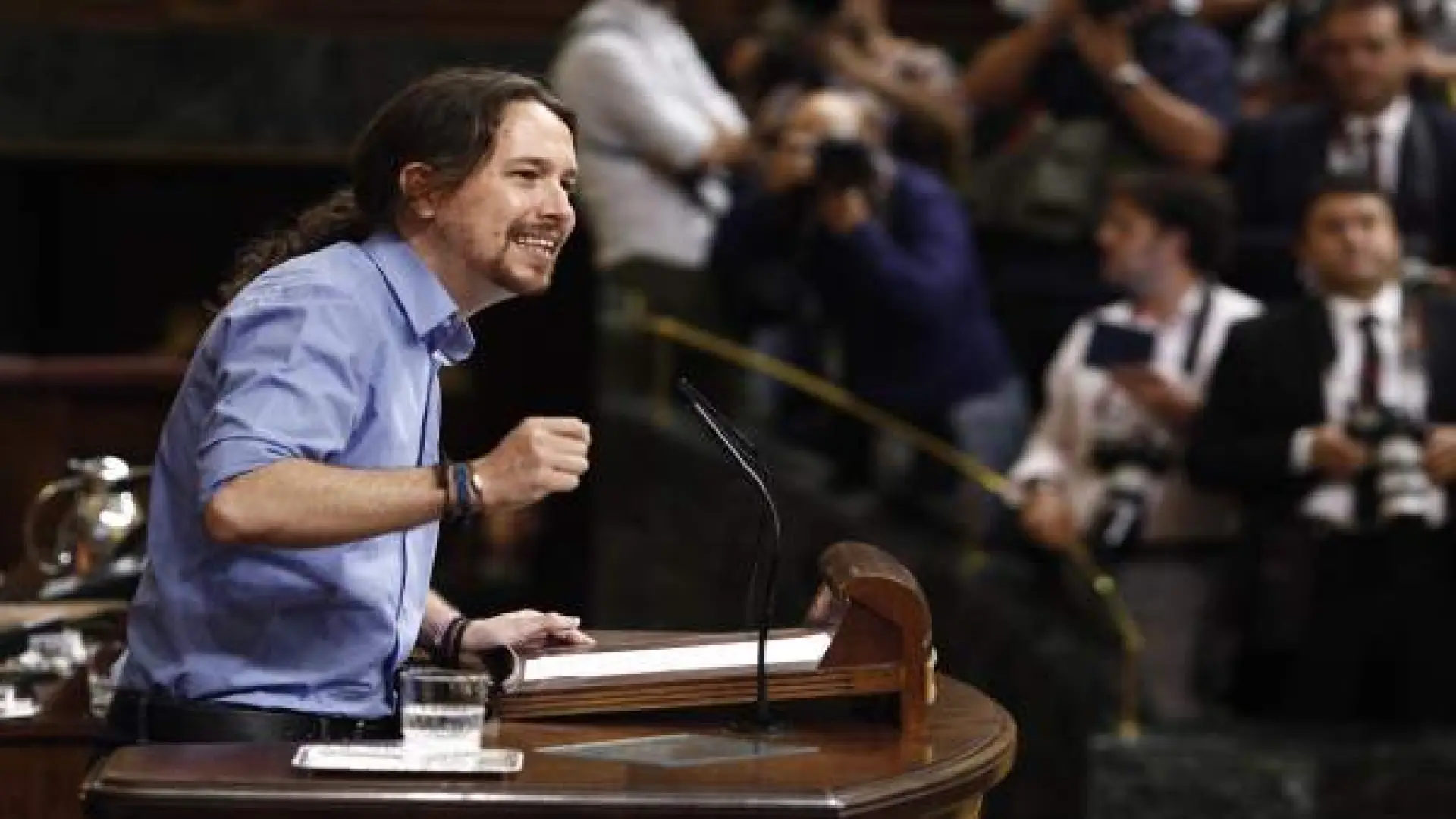 Pablo Iglesias asiste a la toma de posesión de Violeta Barba como ...
