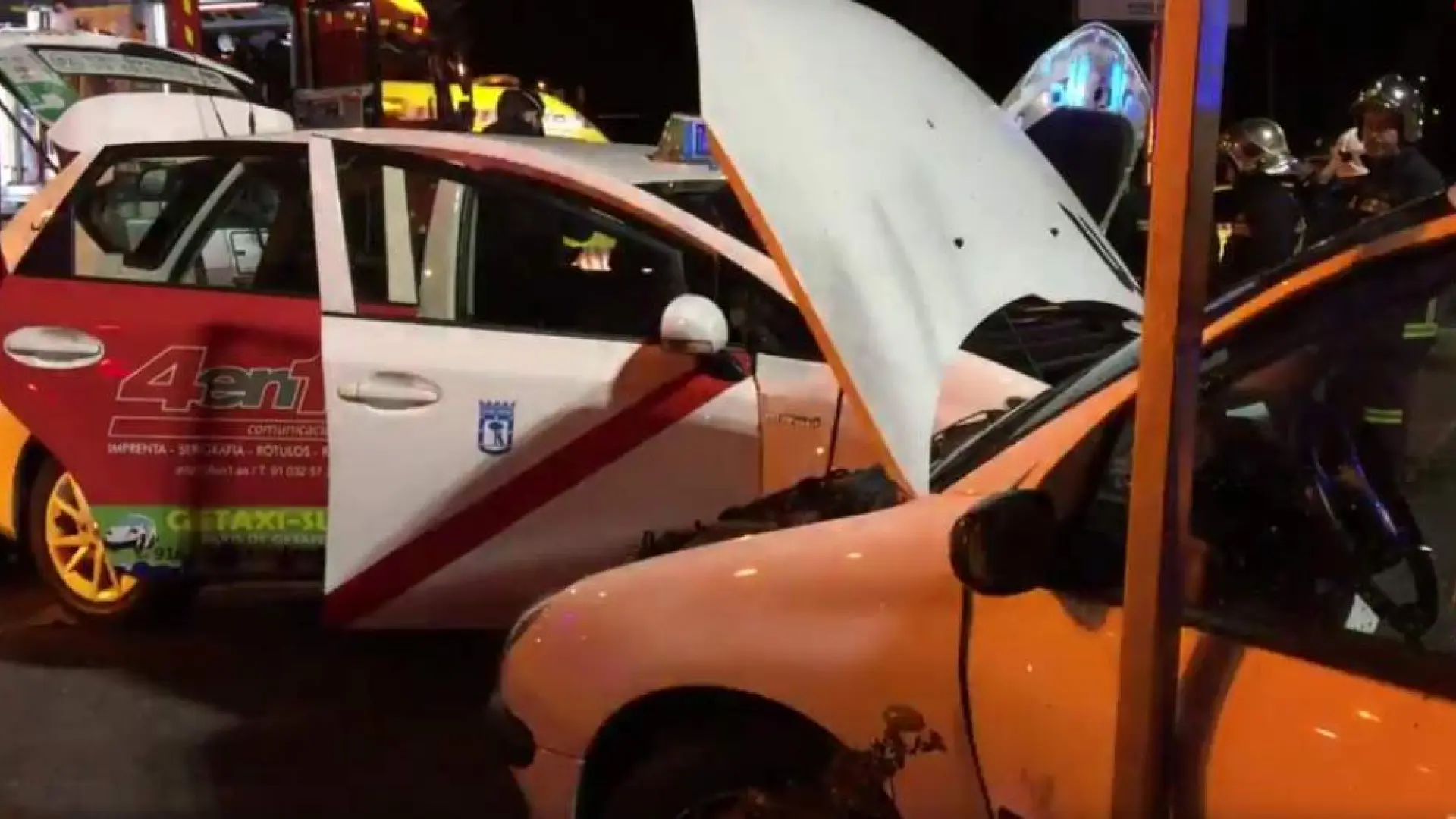 Muere un hombre al chocar su taxi con otro vehículo en Getafe