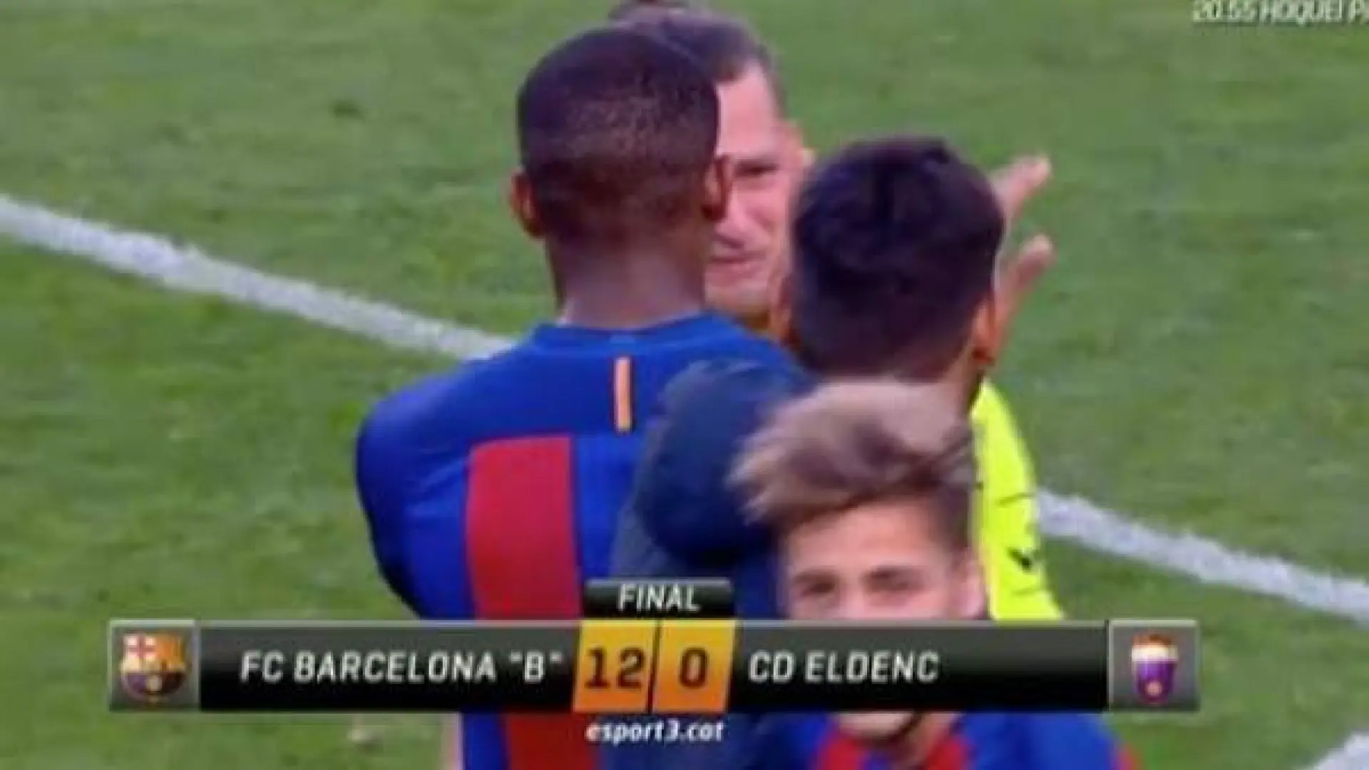 Goleada récord del Barcelona B: 12-0 al Eldense, cuyos jugadores ...
