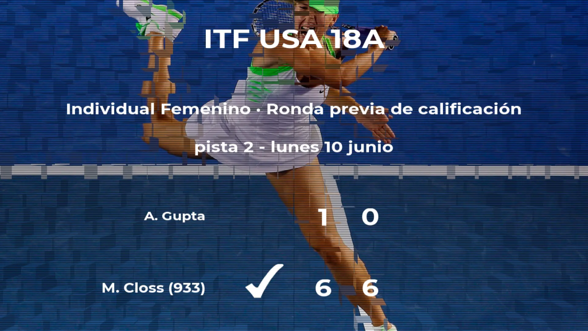 Mary Closs - Arushi Gupta: Resultado, resumen y estadísticas en directo ...