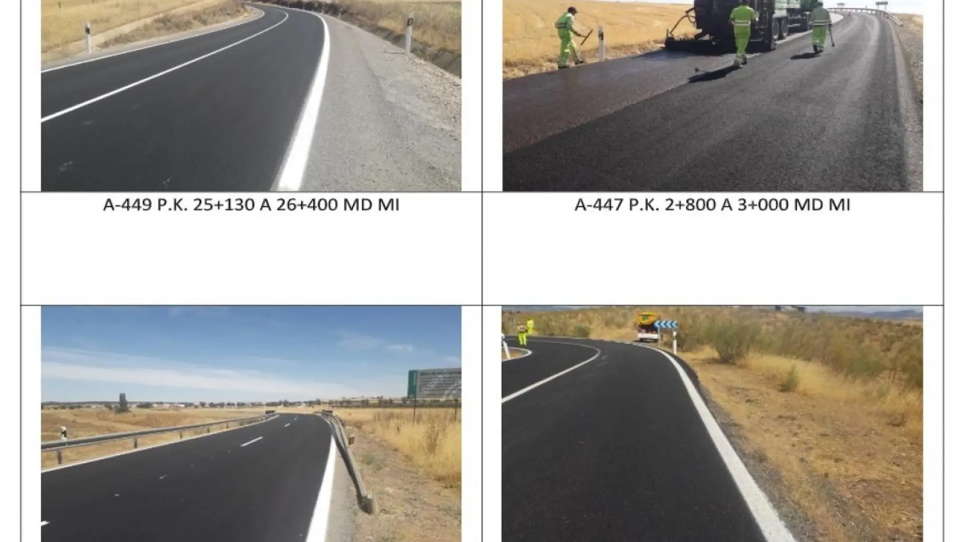 La Junta finaliza obras de mejora del firme en carreteras de la zona norte de la provincia