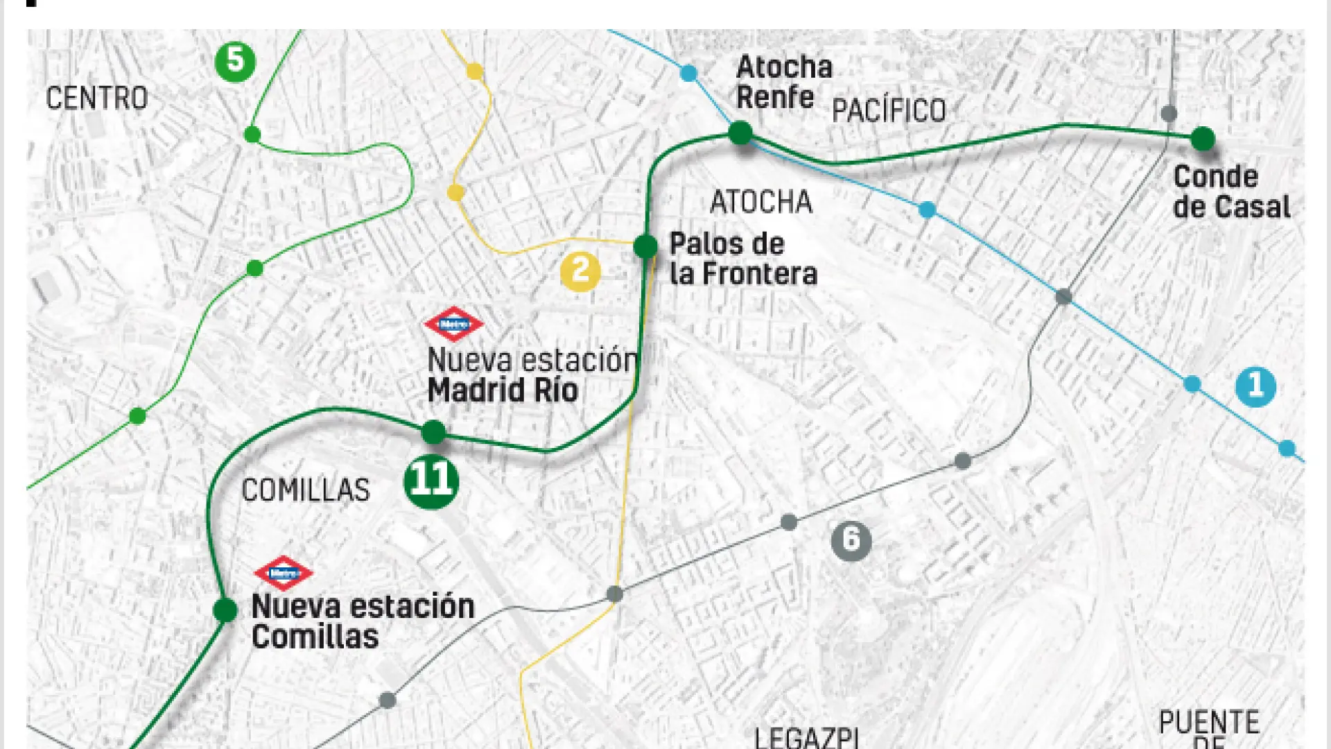 La línea 11 de Metro tendrá una nueva parada en el barrio de Comillas