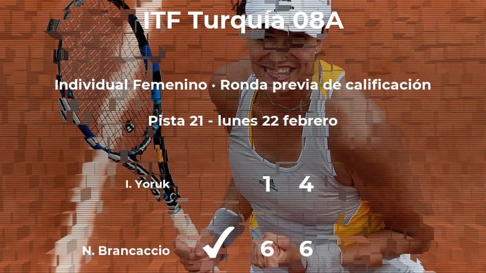 Resultados de tenis en directo: partido Nuria Brancaccio - Ilay Yoruk ...