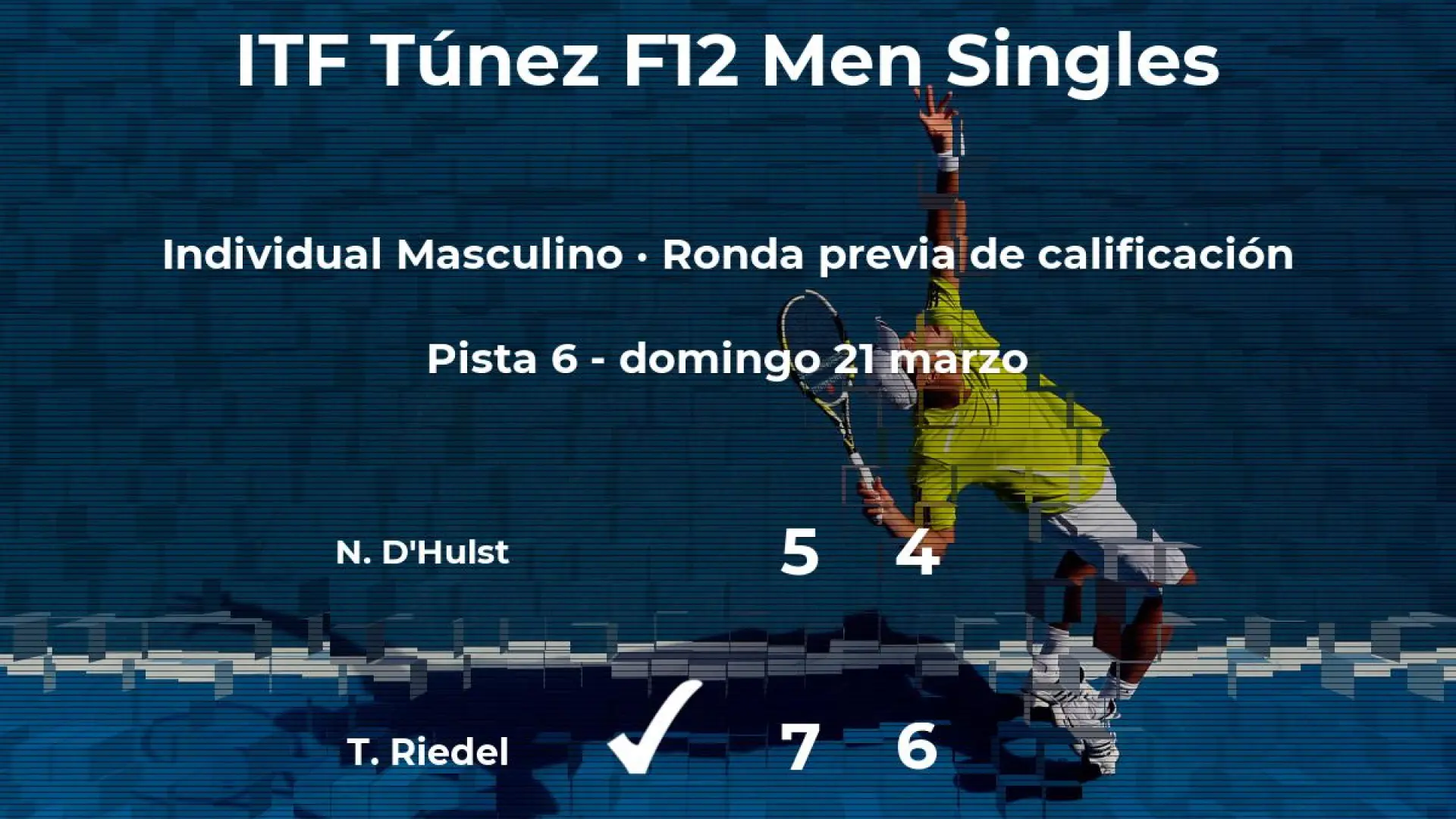 Resultados de tenis en directo: partido Tim Riedel - Natan D'Hulst en ...
