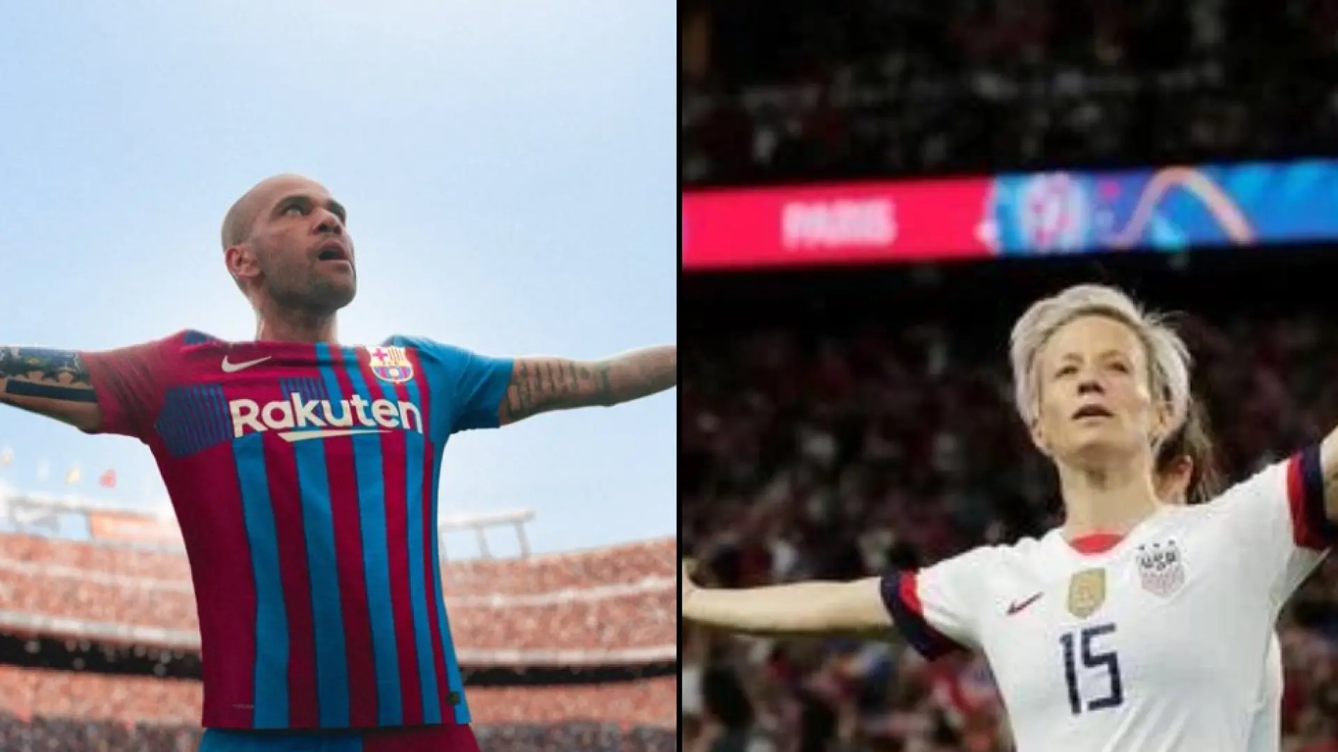 "Grande Dani Alves celebrando los goles como Megan Rapinoe": la ...