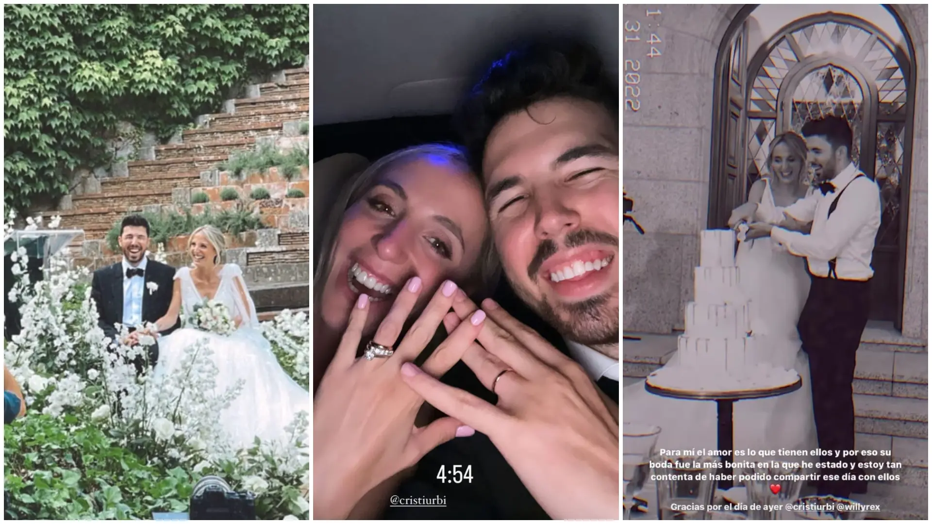 La romántica boda de Willyrex y Cristina Urbi que acabó con una fiesta ...