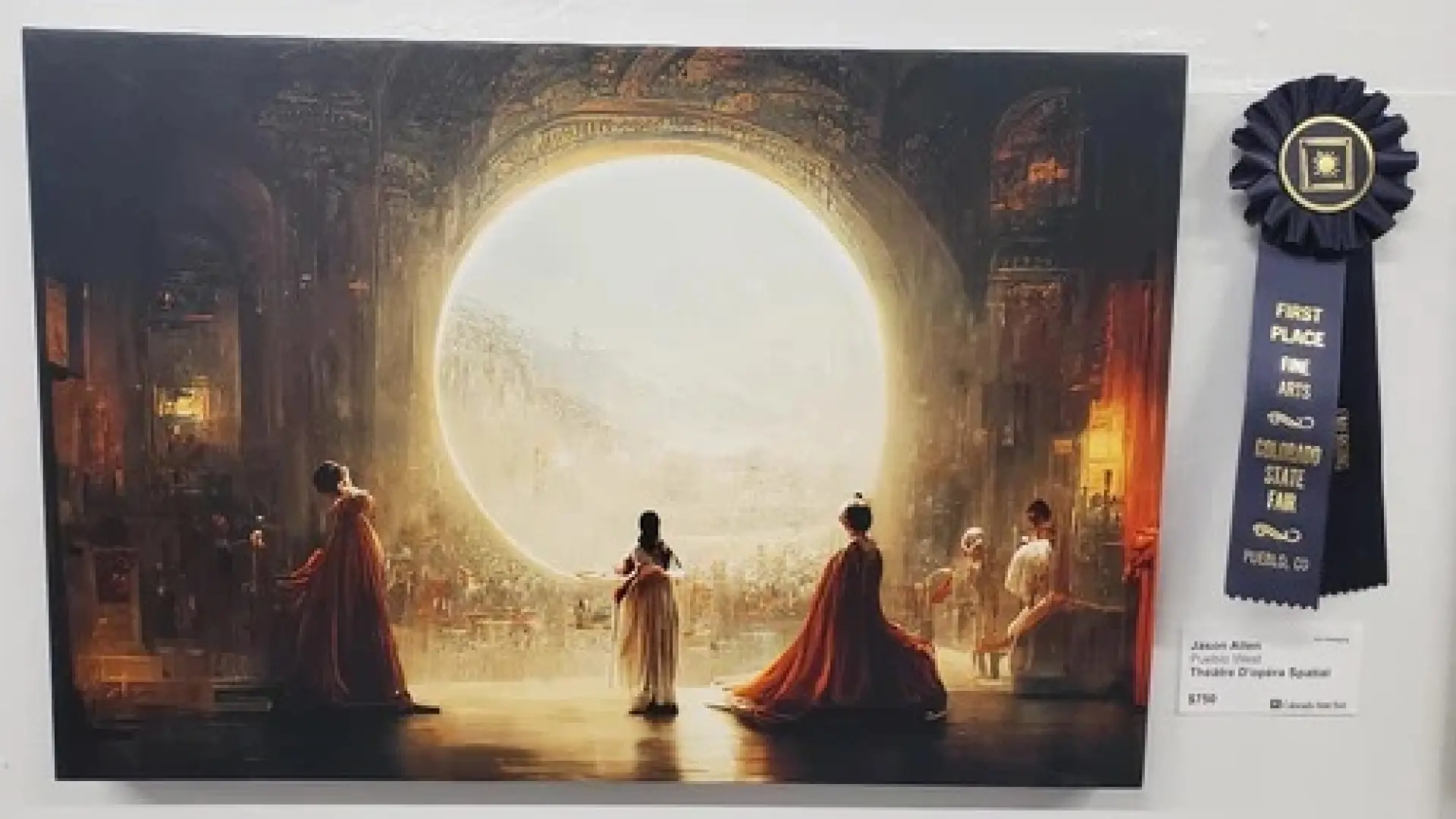 Un hombre gana un concurso de arte con una obra generada por ...