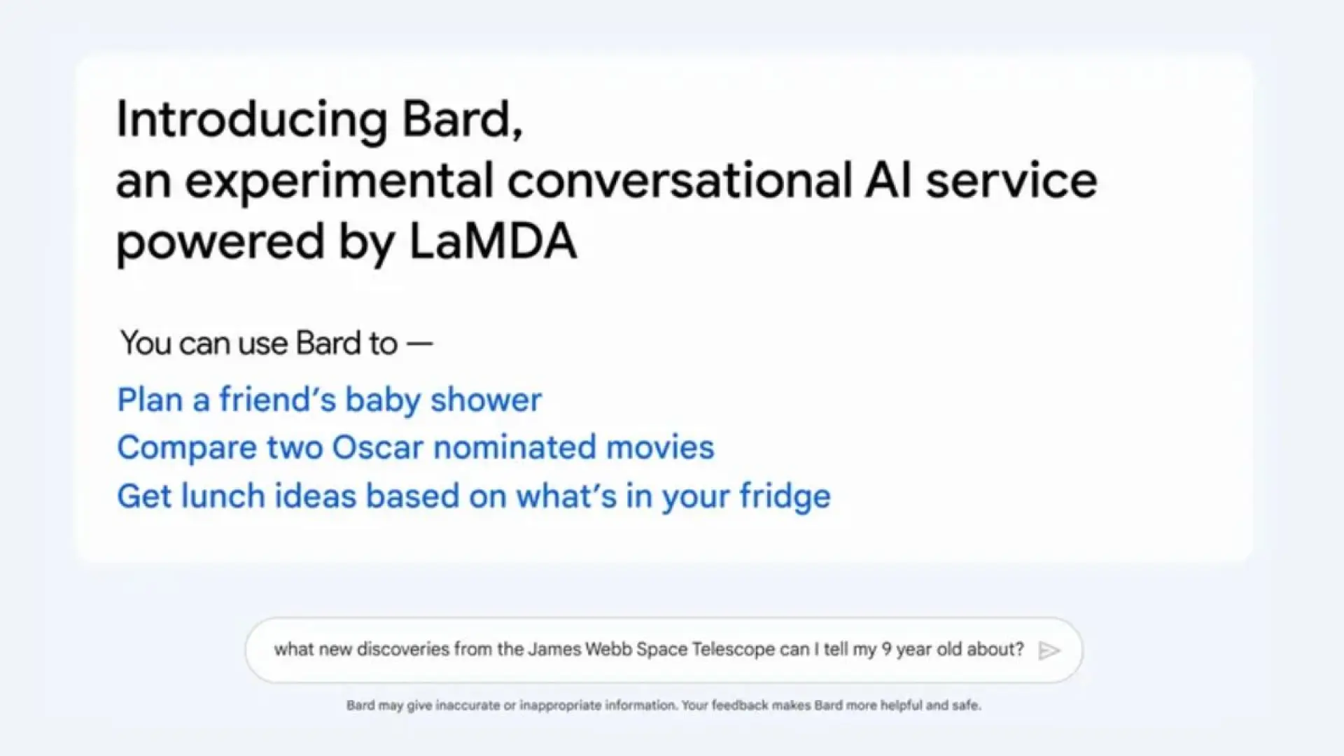 Bard, la alternativa de Google a ChatGPT, se equivoca el mismo día de ...