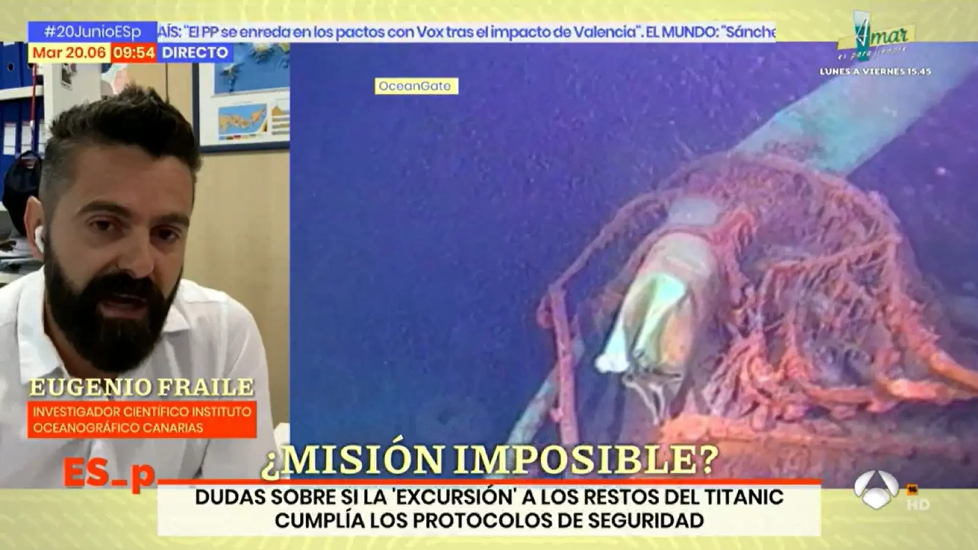 Espejo Público | Un experto, sobre el submarino desaparecido en busca ...