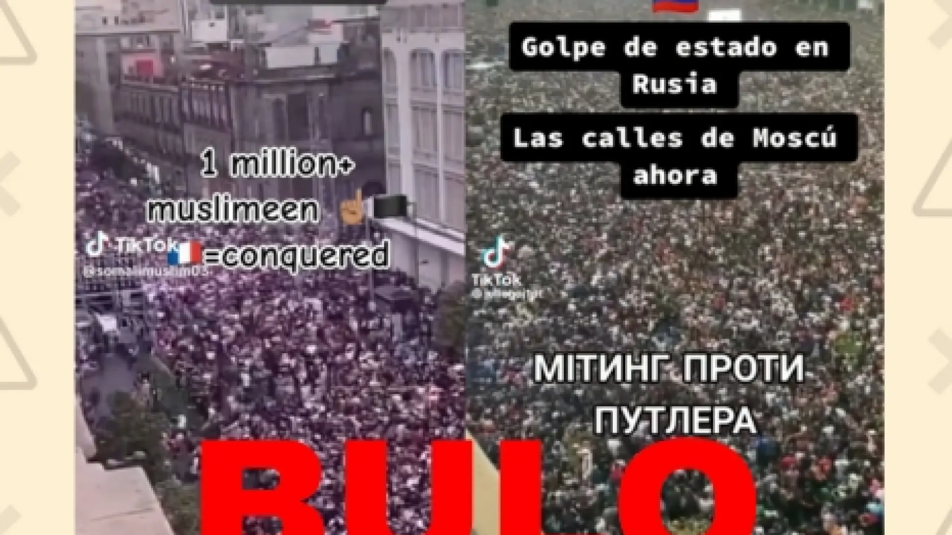 El vídeo que se difunde como si fuera una concentración musulmana en Francia o un golpe de ...