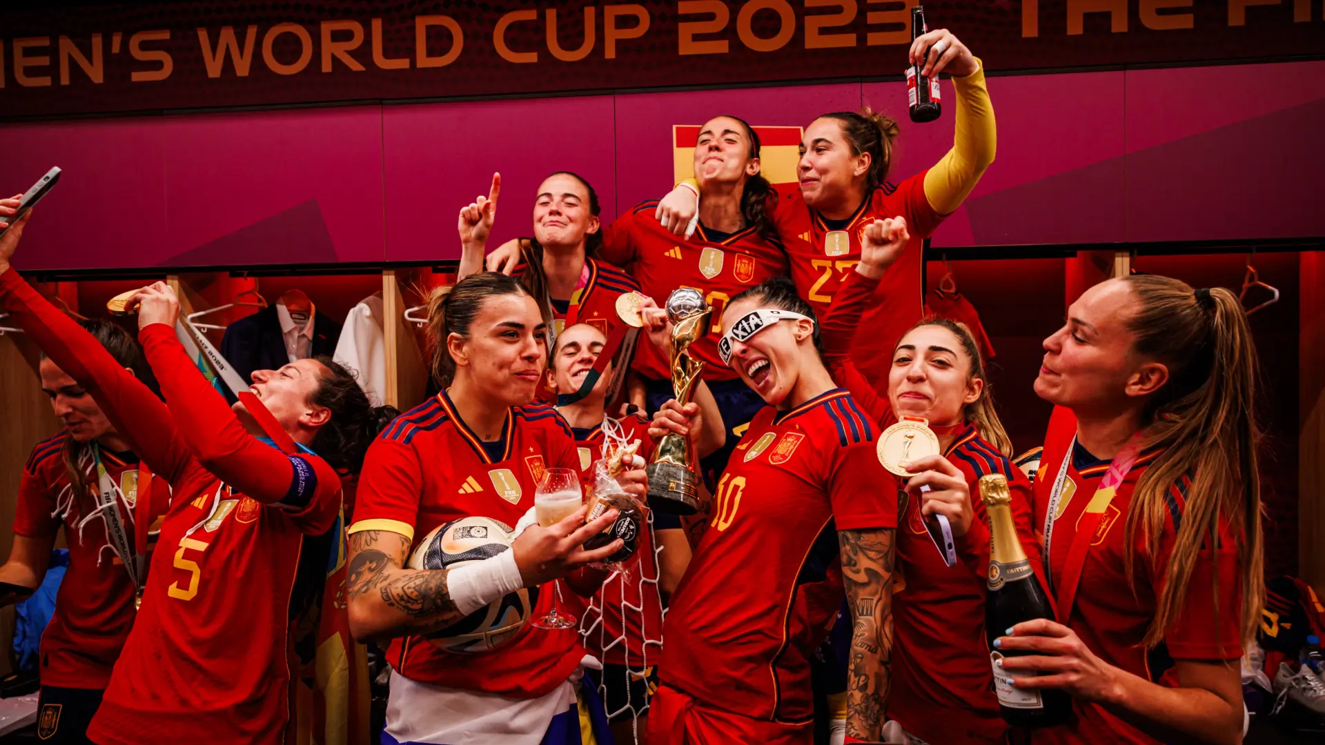 Celebración de España tras ganar el Mundial femenino de fútbol 2023: a ...