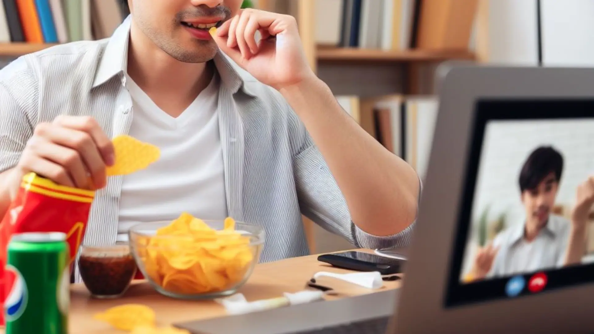 El truco para comer snacks sin que te oigan en una videollamada o en ...