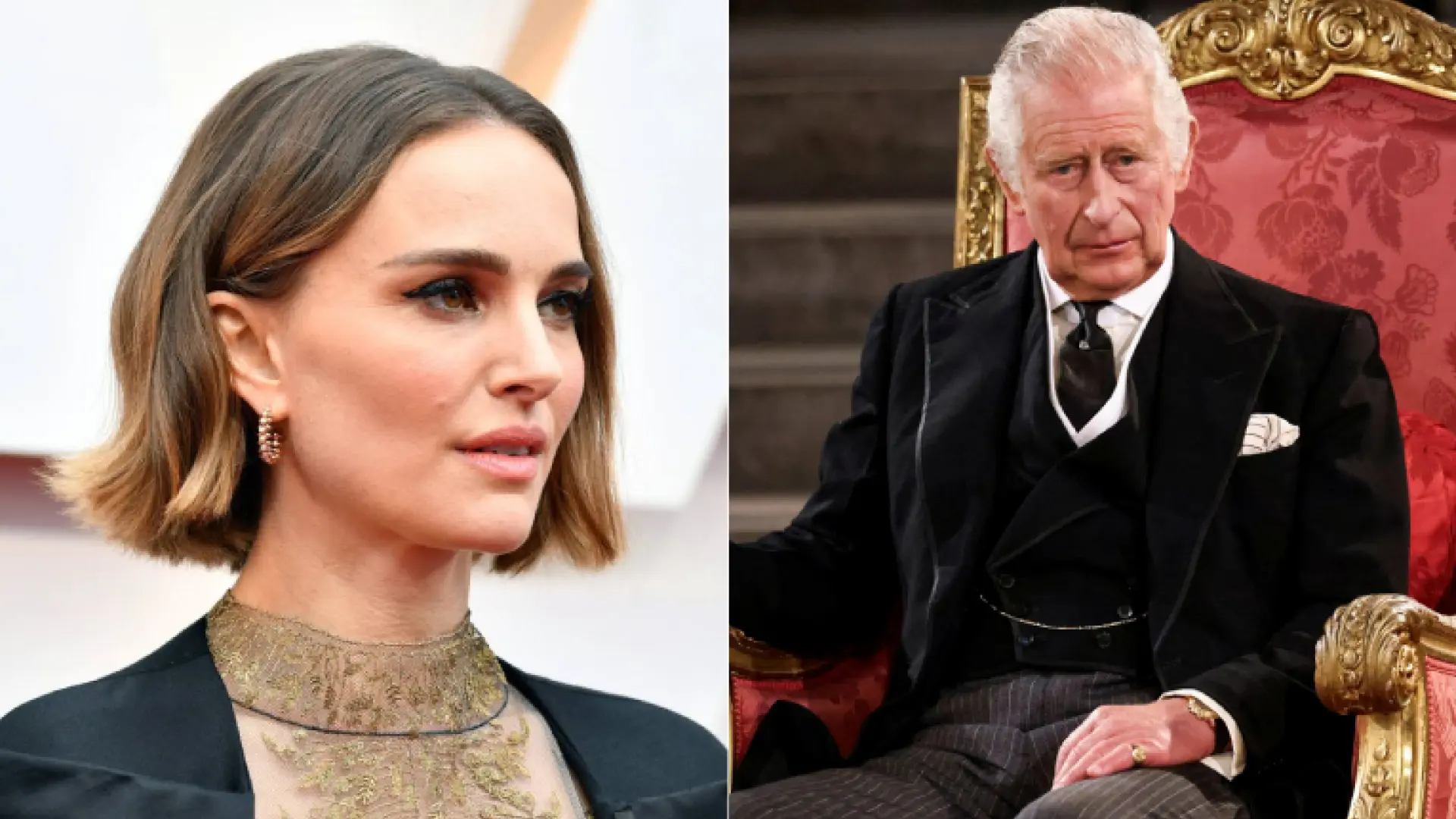 El estrafalario encuentro de Natalie Portman y el rey Carlos durante la ...