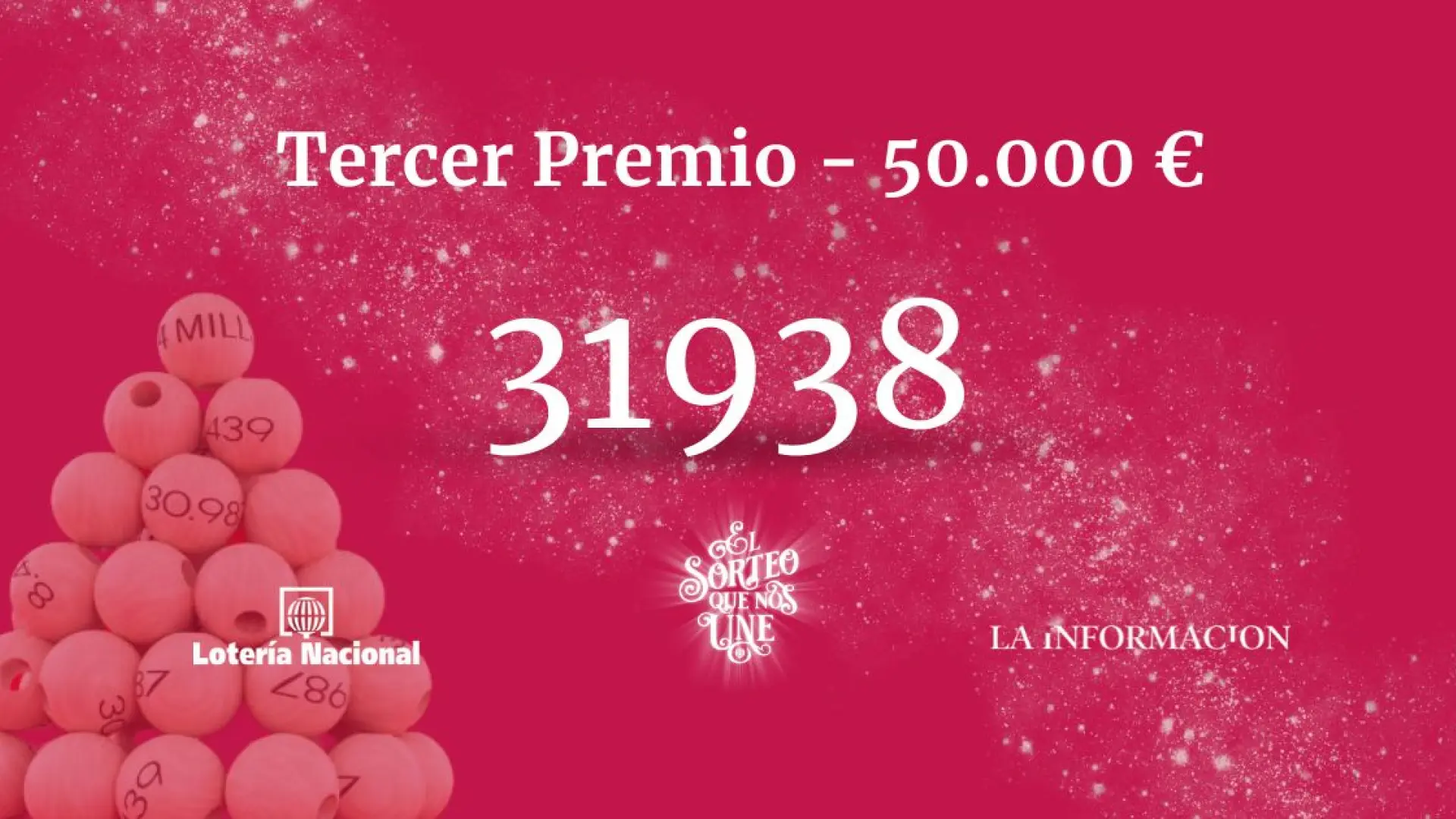 El 31938, el tercer premio de la Lotería de Navidad con 50.000 euros al ...