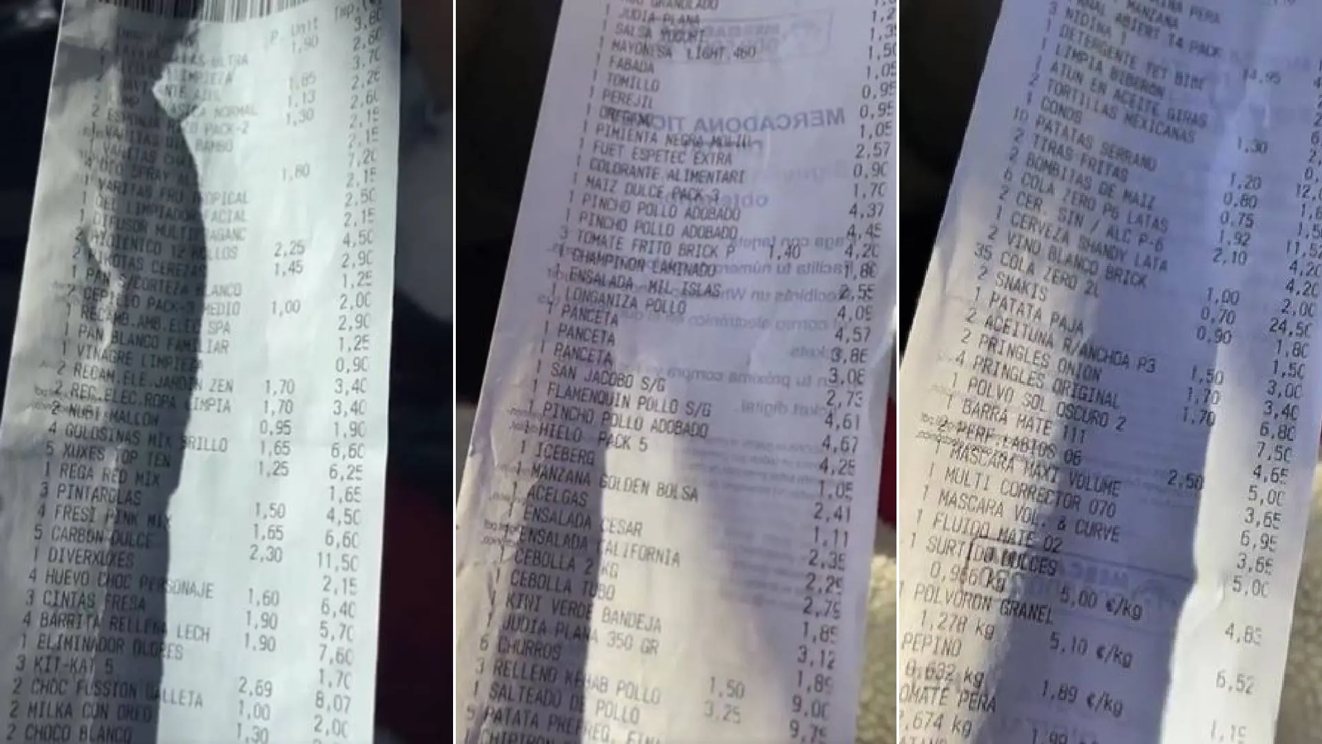 El ticket de compra viral de una pareja que fue a comprar "cuatro ...