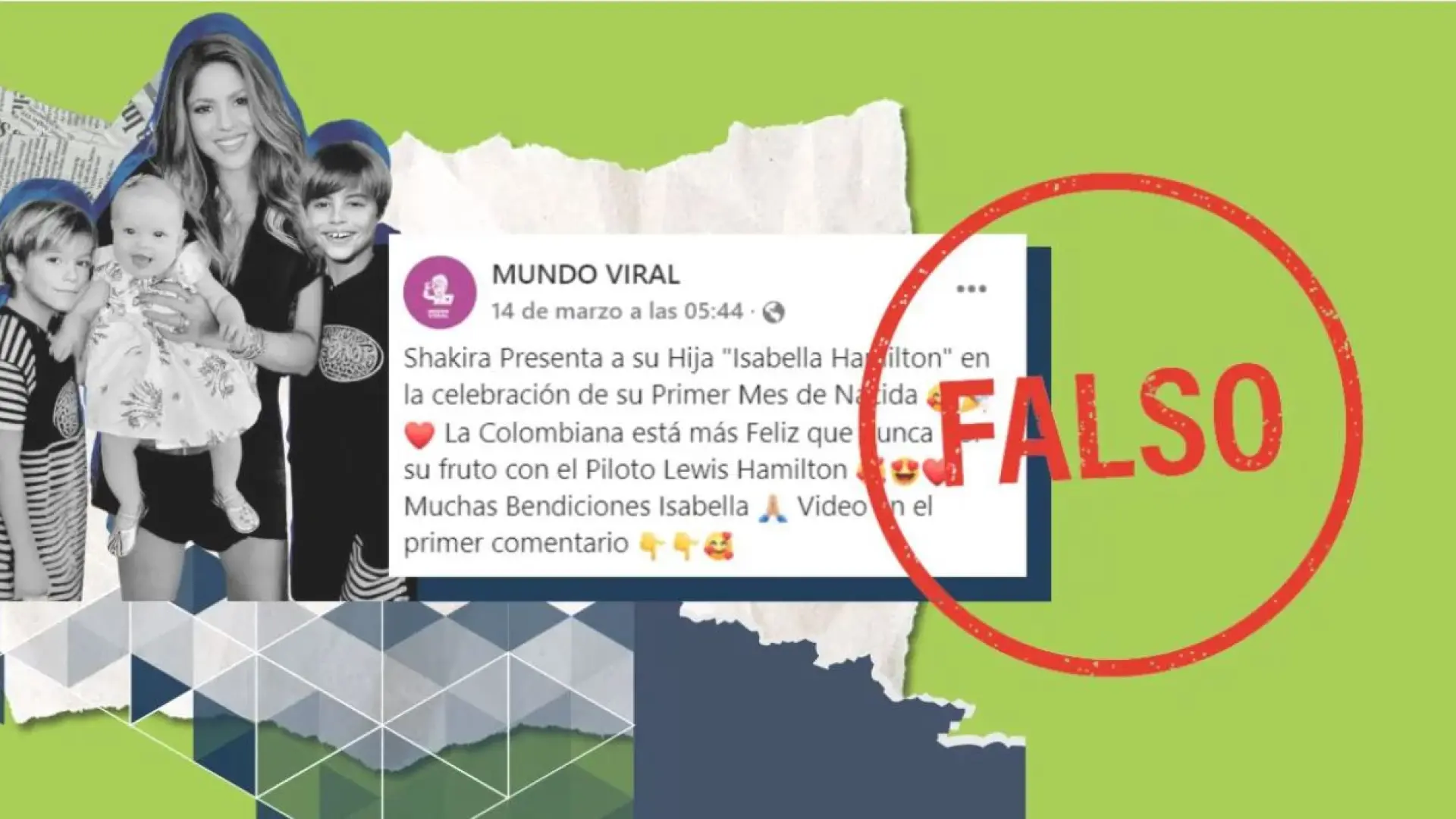 Shakira no tiene una hija llamada Isabella Hamilton junto al piloto de ...