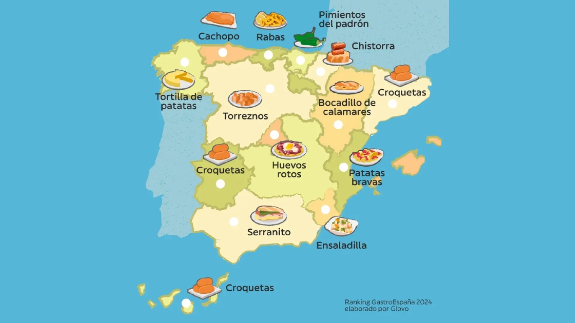 El mapa de los platos españoles que más triunfan en delivery: ¿Cuál es ...