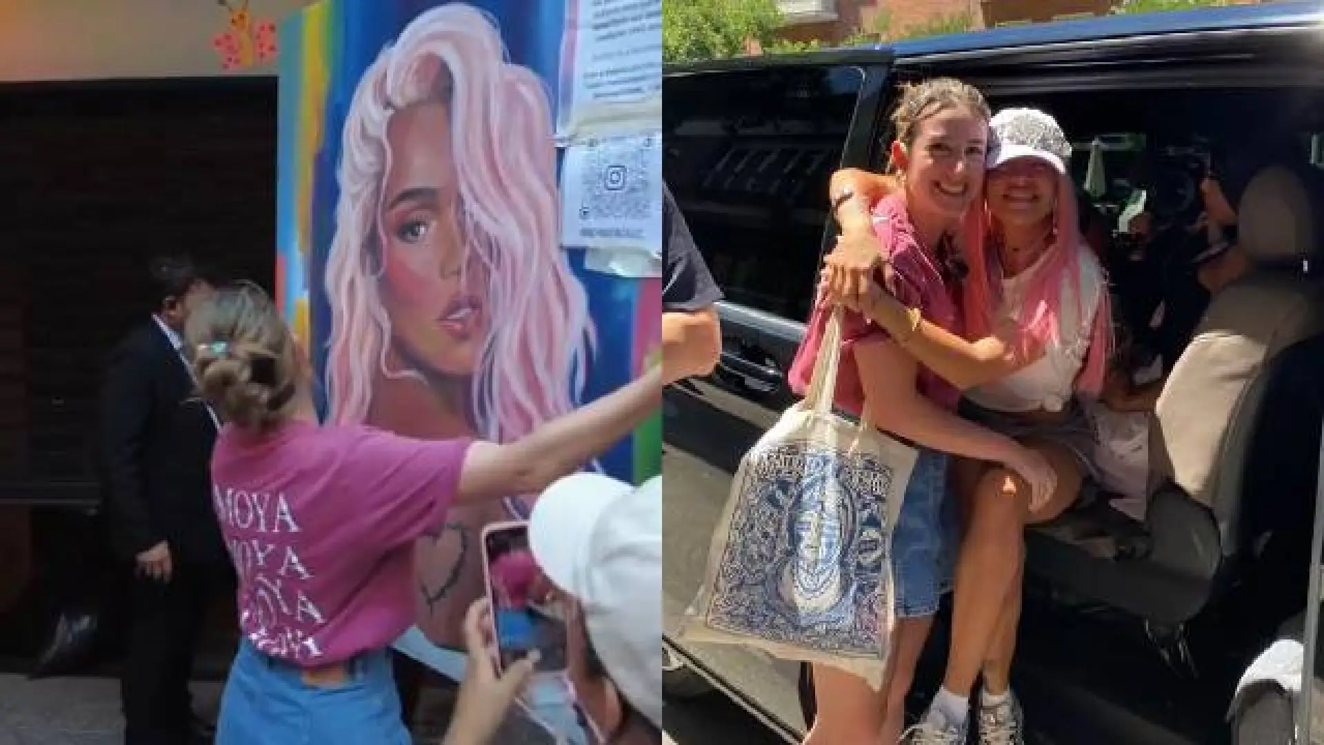 Karol G sorprende a una fan que estuvo pintando un cuadro de ella mientras hacía cola para su ...