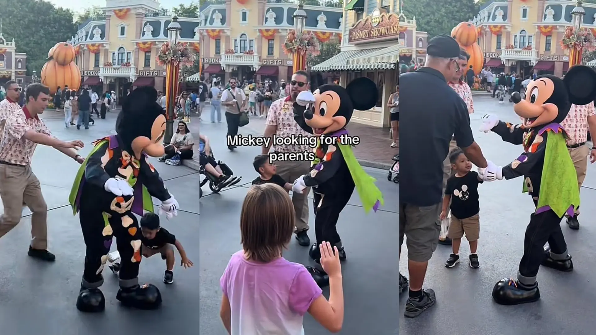 Mickey Mouse regaña a un padre que grababa con su móvil a su hijo tras ...