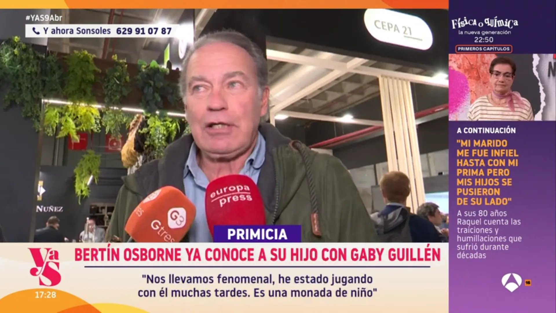 Bertín Osborne confirma que ya conoce al hijo que tuvo con Gabriela ...