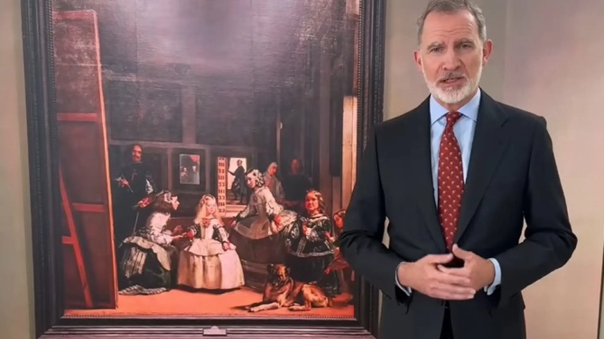 El rey Felipe VI explica el cuadro de 'Las Meninas' para apoyar la ...