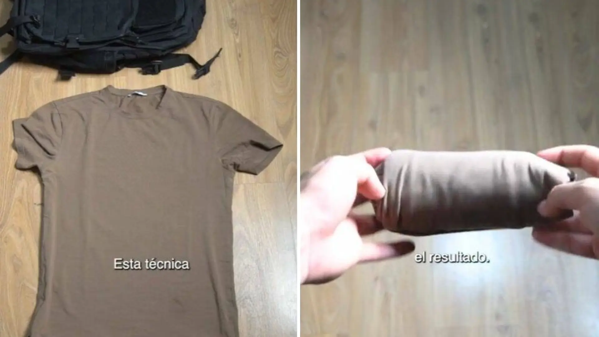 La técnica militar para doblar camisetas sin arrugarlas para que ocupen el mínimo espacio