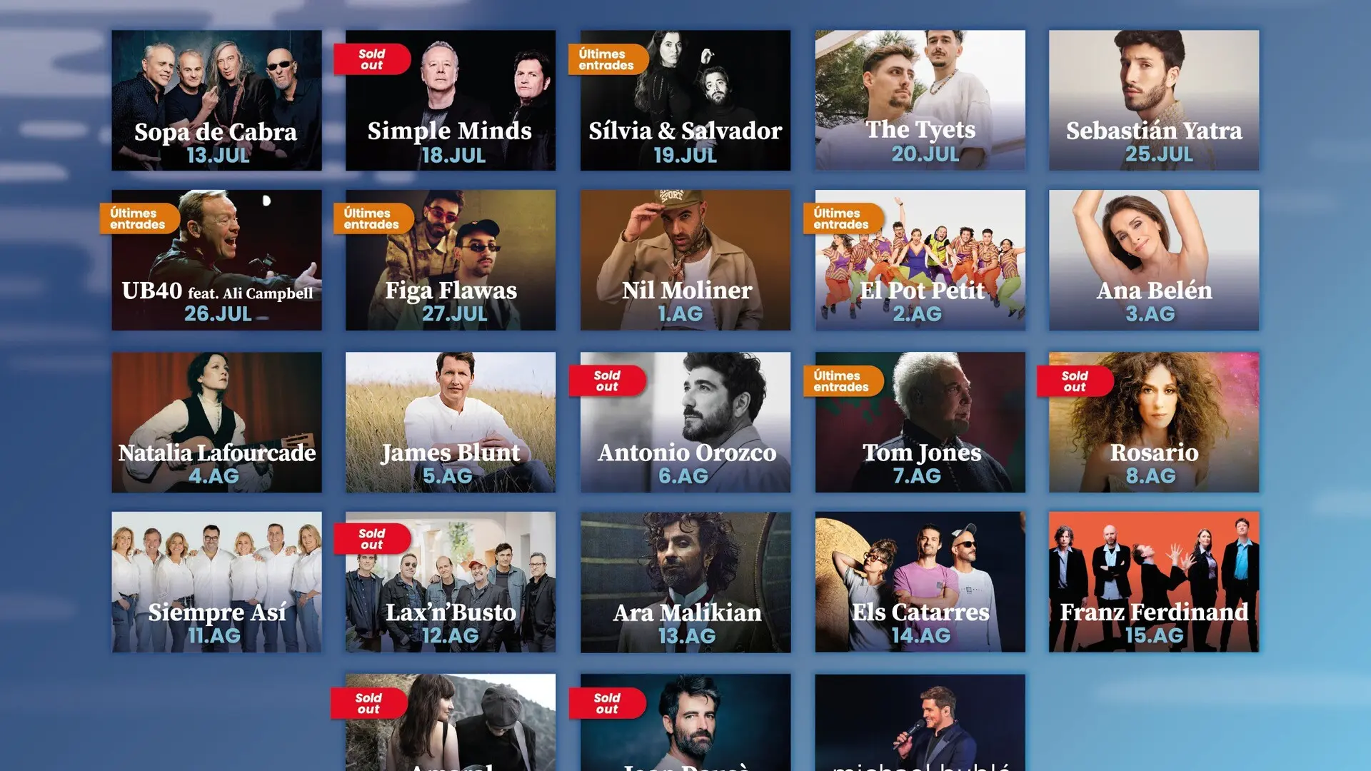 El Cap Roig Festival de Girona celebra su 25 aniversario: estos son los conciertos, fechas y ...