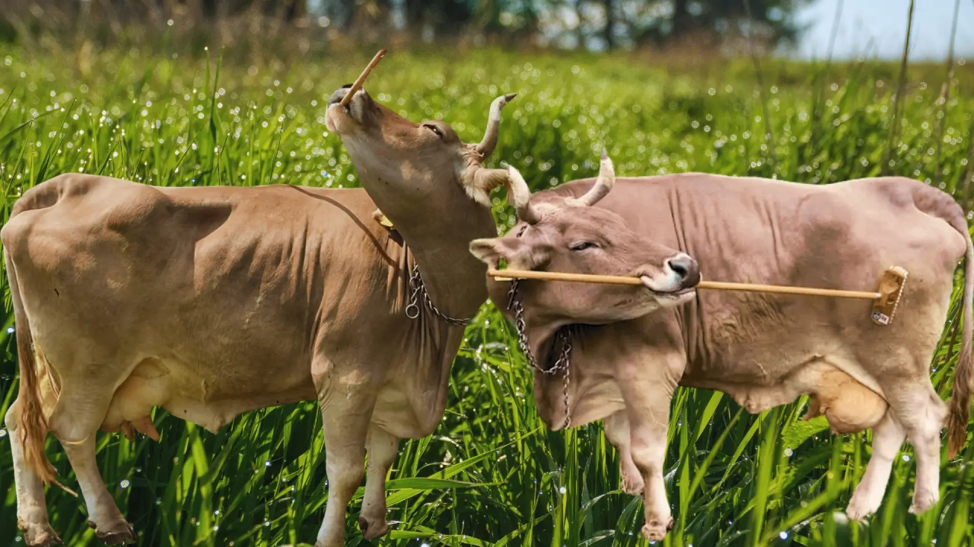 Vídeo: Veronika, la vaca que usa una escoba para rascarse el cuerpo