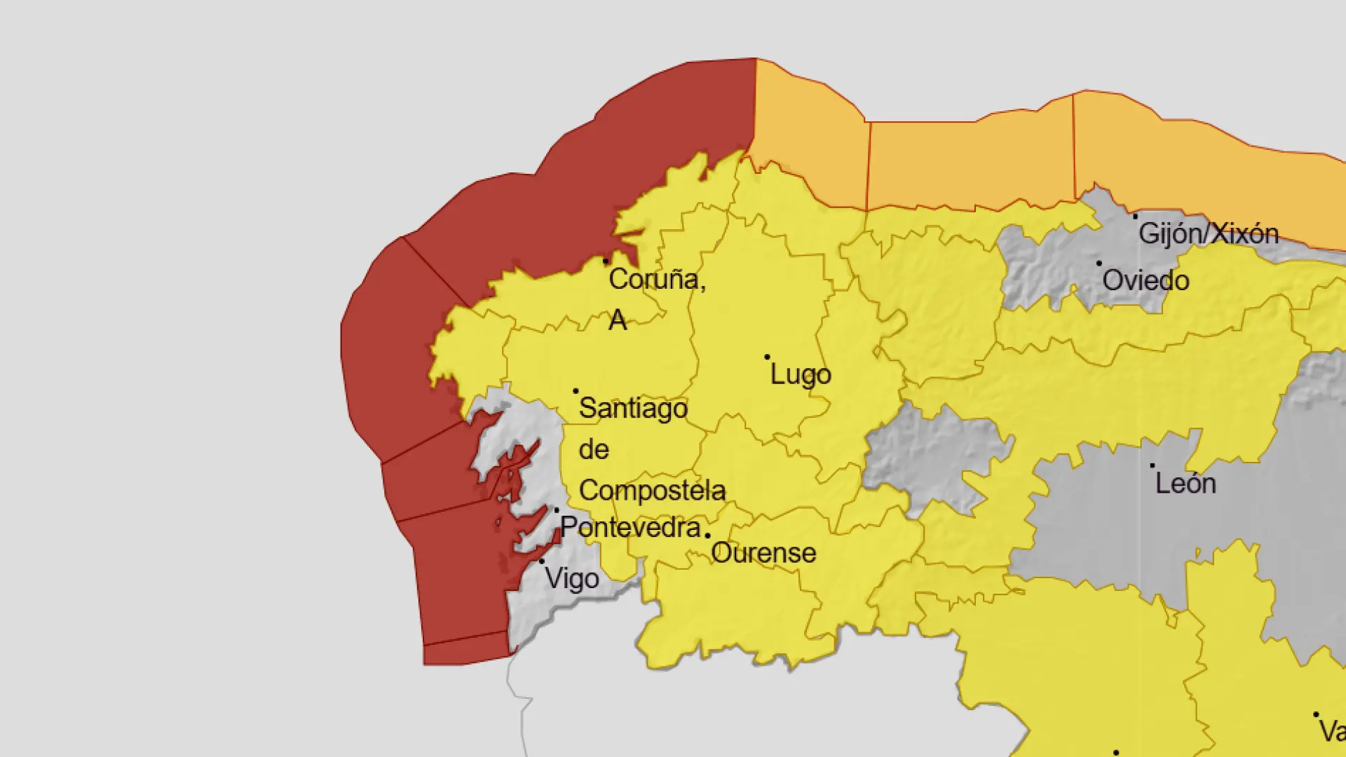 Galicia vuelve a activar la alerta roja este fin de semana: un temporal ...
