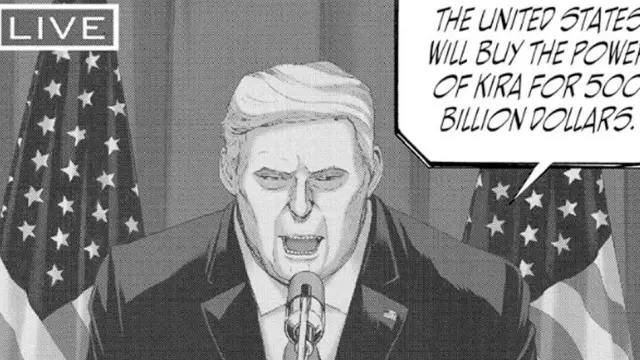 Donald Trump se convierte en un personaje manga y compra la libreta de ...