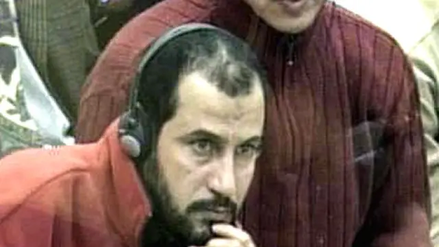 Juicio del 11-M. Rabei Osman Sayed Ahmed, Mohamed el Egipcio, sigue atentamente el juicio en contra de él y otros 28 acusados por los atentados del 11 de marzo de 2004 en Madrid. El proceso se desarrolla en el pabellón de la Audiencia Nacional en la Casa de Campo de Madrid.