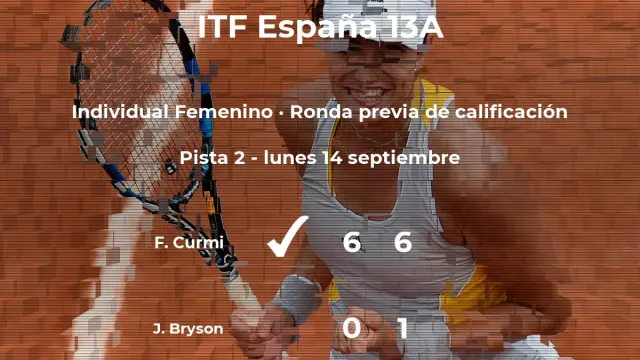 Resultados de tenis en directo: partido Francesca Curmi - Justine ...
