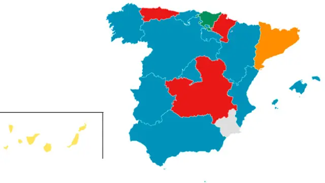 Guía para saber quién gobierna en cada comunidad: todos los pactos, cesiones y cambios tras las ...