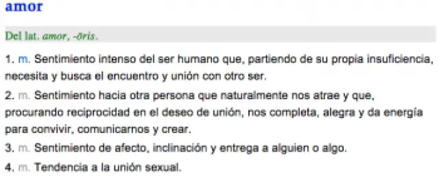 Redefiniendo al amor (y alucinando con la RAE)