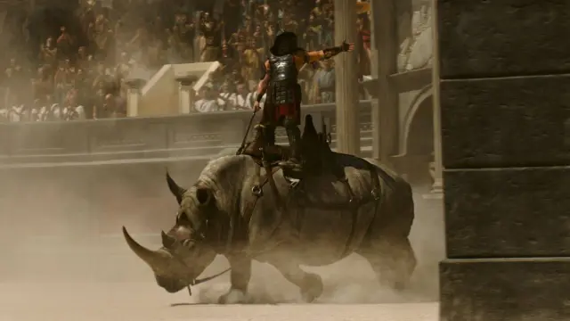 El rinoceronte y los babuinos de 'Gladiator 2': Ridley Scott nos ...