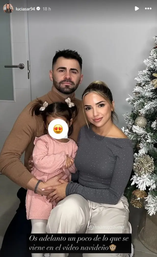 La tierna foto de Lucía Sánchez con su novio Manu y su hija Mía en su ...
